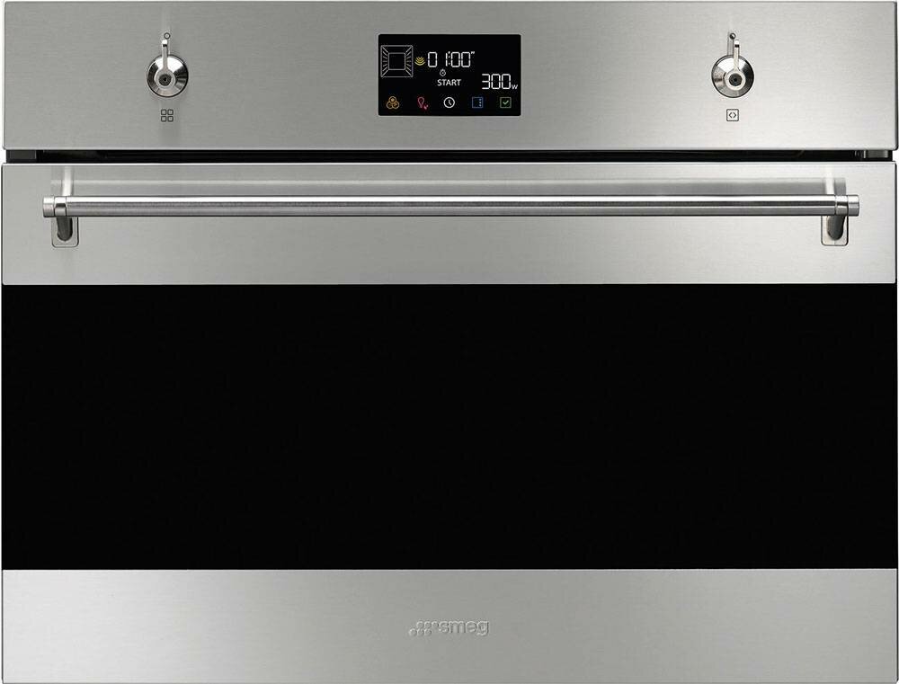 Компактный духовой шкаф с СВЧ Smeg SO4302M1X