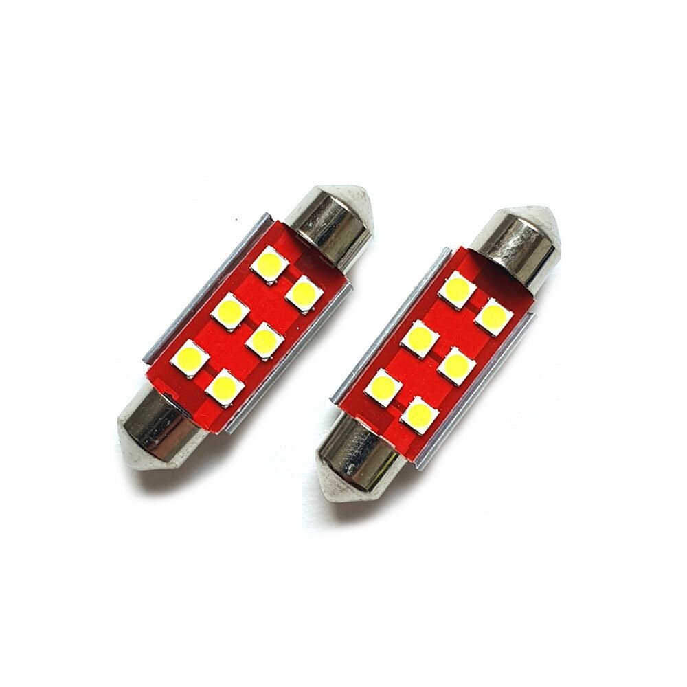 Автомобильная светодиодная лампа 2шт Red Line C5W 39mm 5000K белый лампочки 39мм в салон, в бардачок, в подсветку номера