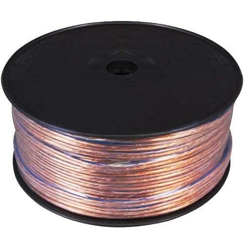 Акустический аудио кабель Soundbox SB-TC2x1.5-100M 2*1.5мм медь для колонок и динамиков - 100м прозрачный