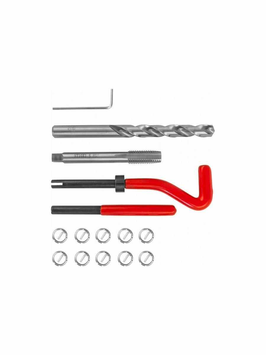 THORVIK Набор для восстановления резьбы M10x1.5, 15 шт TRIS1015