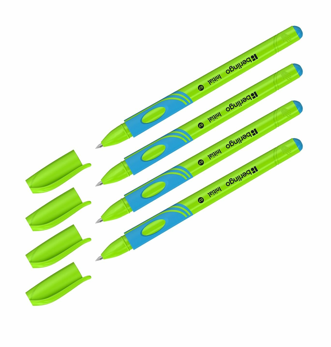 Набор 4 шт. - Ручка для левшей шариковая Berlingo "Initial"