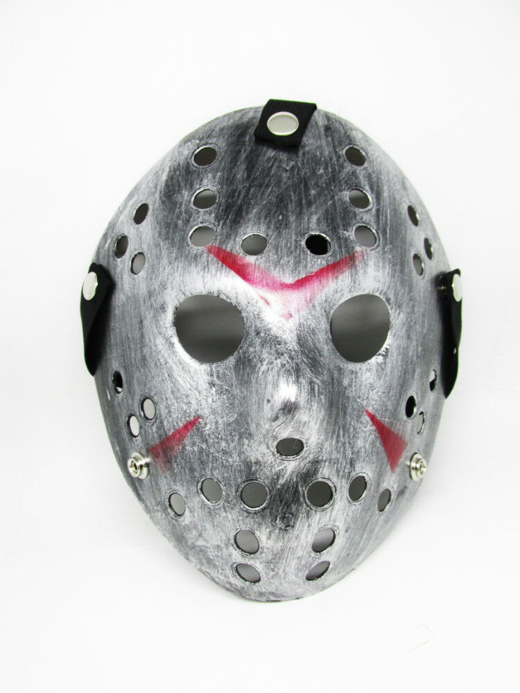 Маска хоккеиста Джейсона Вурхиза серебряная пластик, без размера