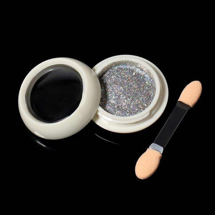 Втирка для ногтей, с аппликатором, голографическая