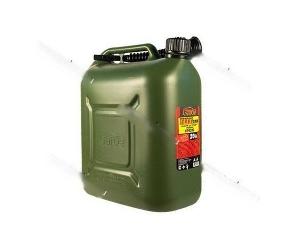 Канистра 20л пластик с наливным устройством для гсм garde усиленая зелено-оливковая