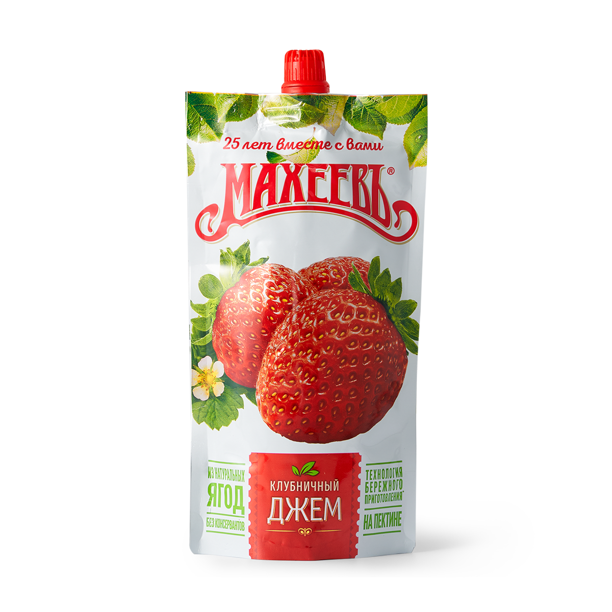 Джем клубничный Махеевъ, без искусственных красителей и ГМО, дой-пак, 300 г