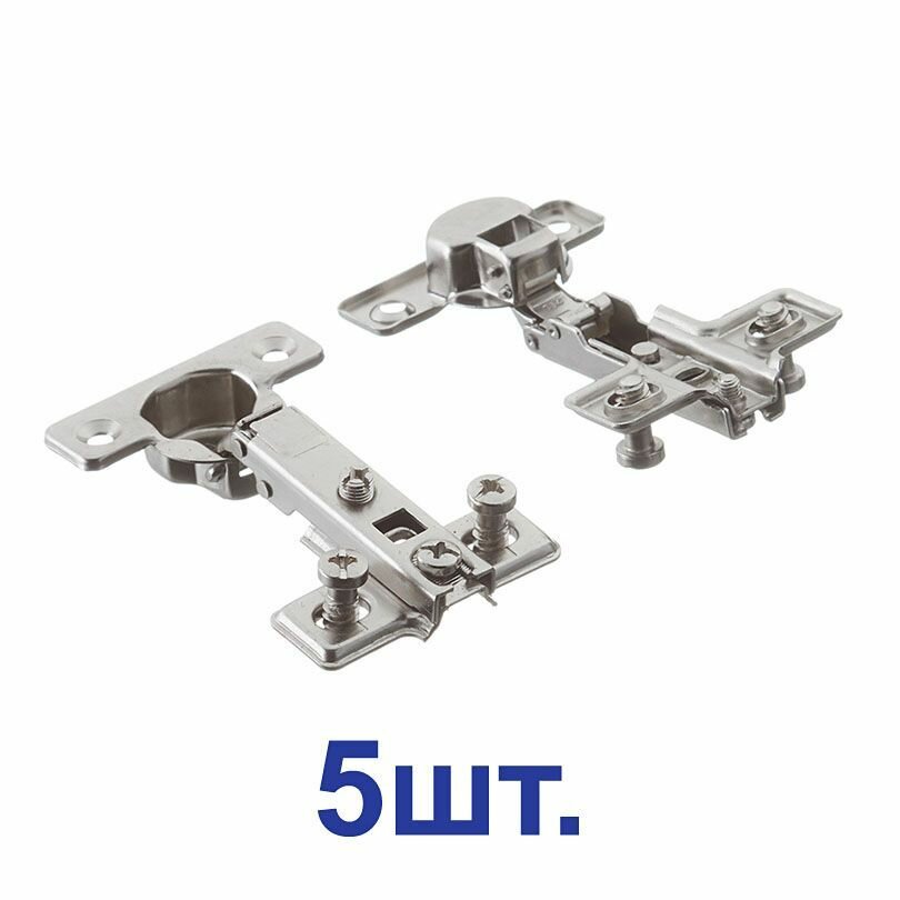 Петля мебельная Slide-on mini 95° накладная с ответной планкой (10 шт.)