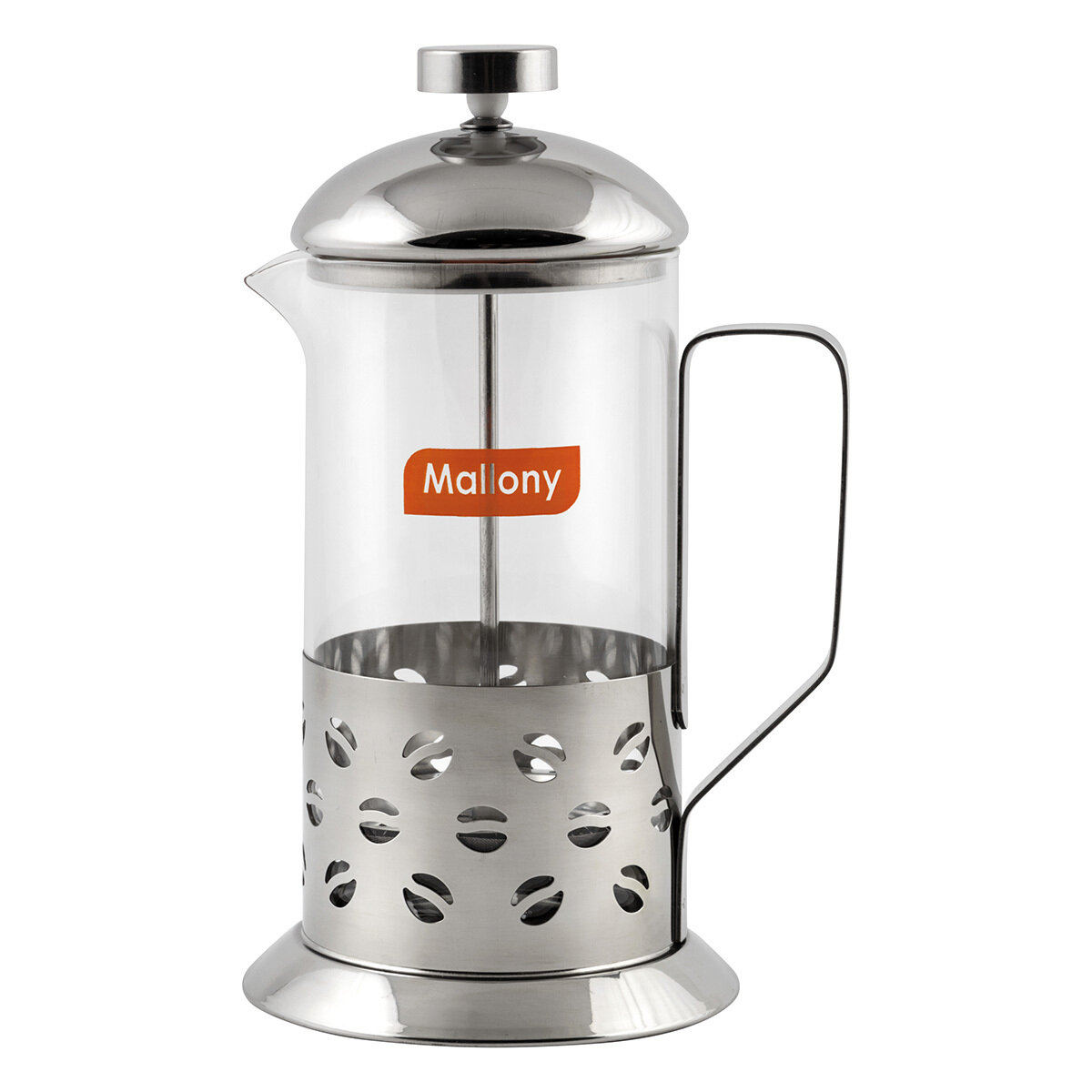 Чайник-кофейник Mallony с прессом, "Caff?", стекло, 350 мл, B535-350ML