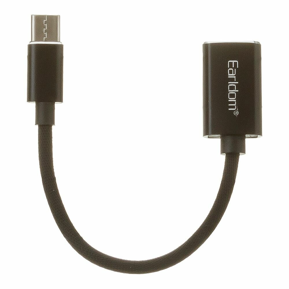 USB OTG адаптер Earldom ET-OT85 Type-C на USB 3.0, 16 см. (черный)