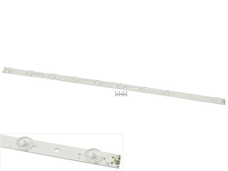 Светодиодный модуль 63.6см 10LED с линзой LED315D10-07(B)