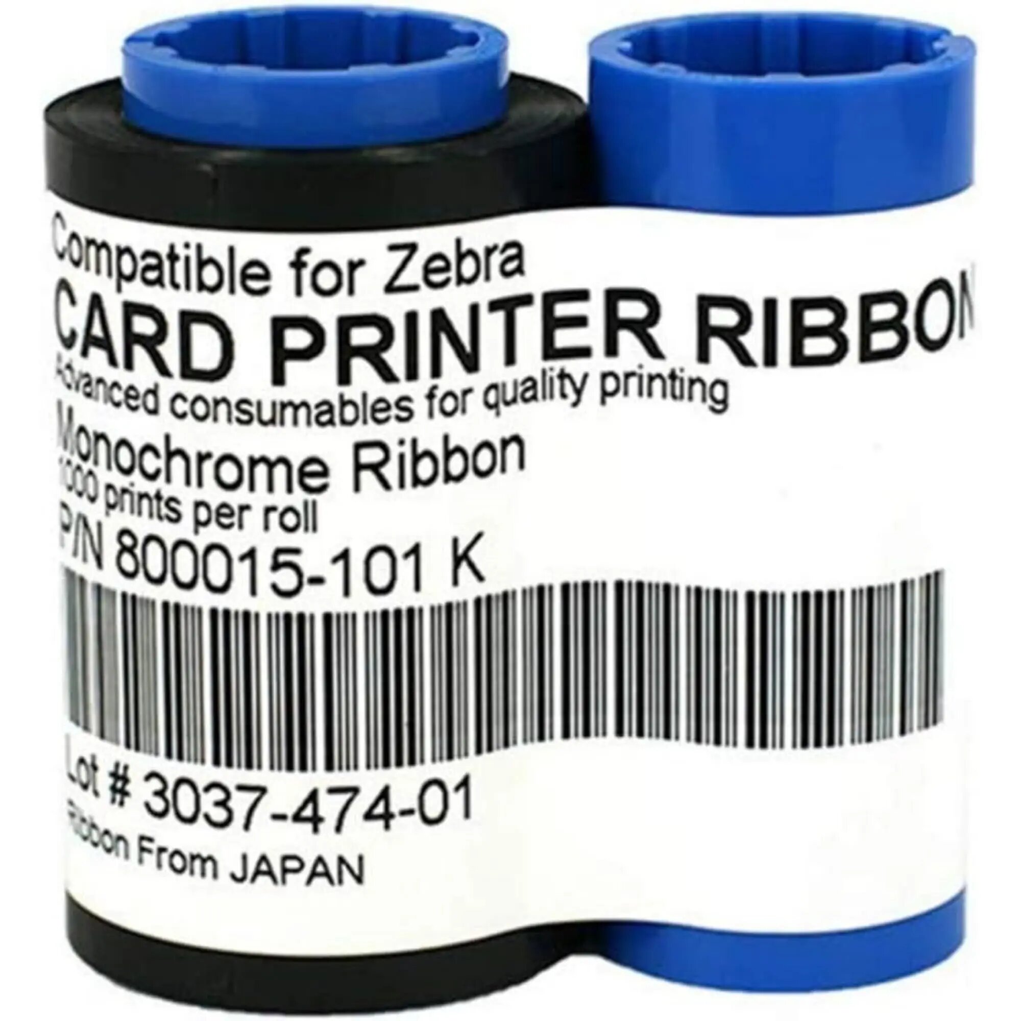 Черная лента 800015-101, совместимая с принтерами Zebra P300, P310, P320i, P330i, P400C, P420, P430i, P500C, P520C, P520, P600C, 1000 принтов