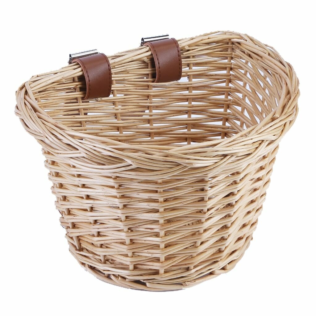 Ротанговая корзина для велосипеда