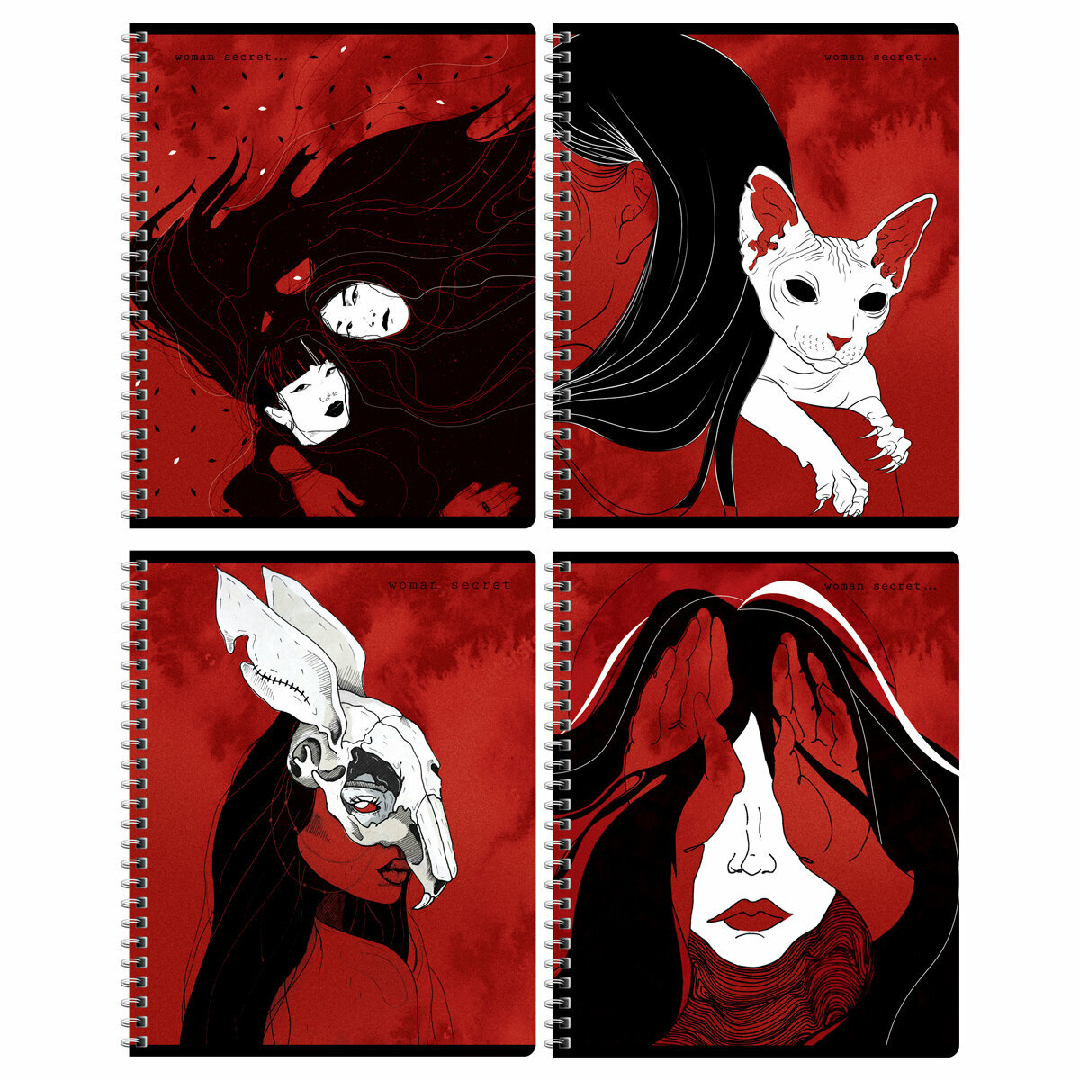 Комплект 48 шт, Тетрадь 48л, А5, клетка на гребне Greenwich Line "Woman secret", матовая ламинация, выборочный лак, 70г/м2