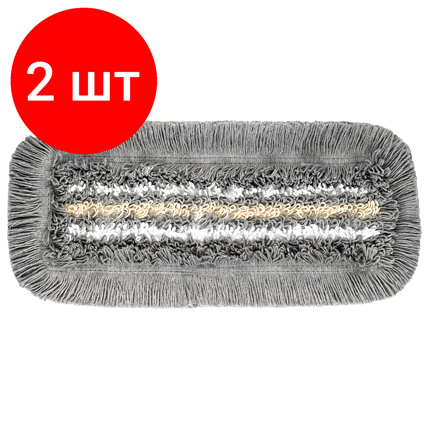 Комплект 2 шт, Насадка МОП для держателя 40 см, уши (ТИП УВ) ПЭ/хлопок/микрофибра, VILEDA "ТриоПлюс УльтраСпид Про"