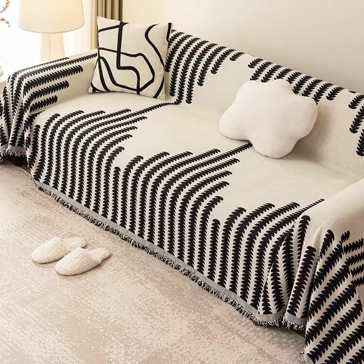 Полотно для дивана, шенилл, нескользящее, черное, 180х380 см