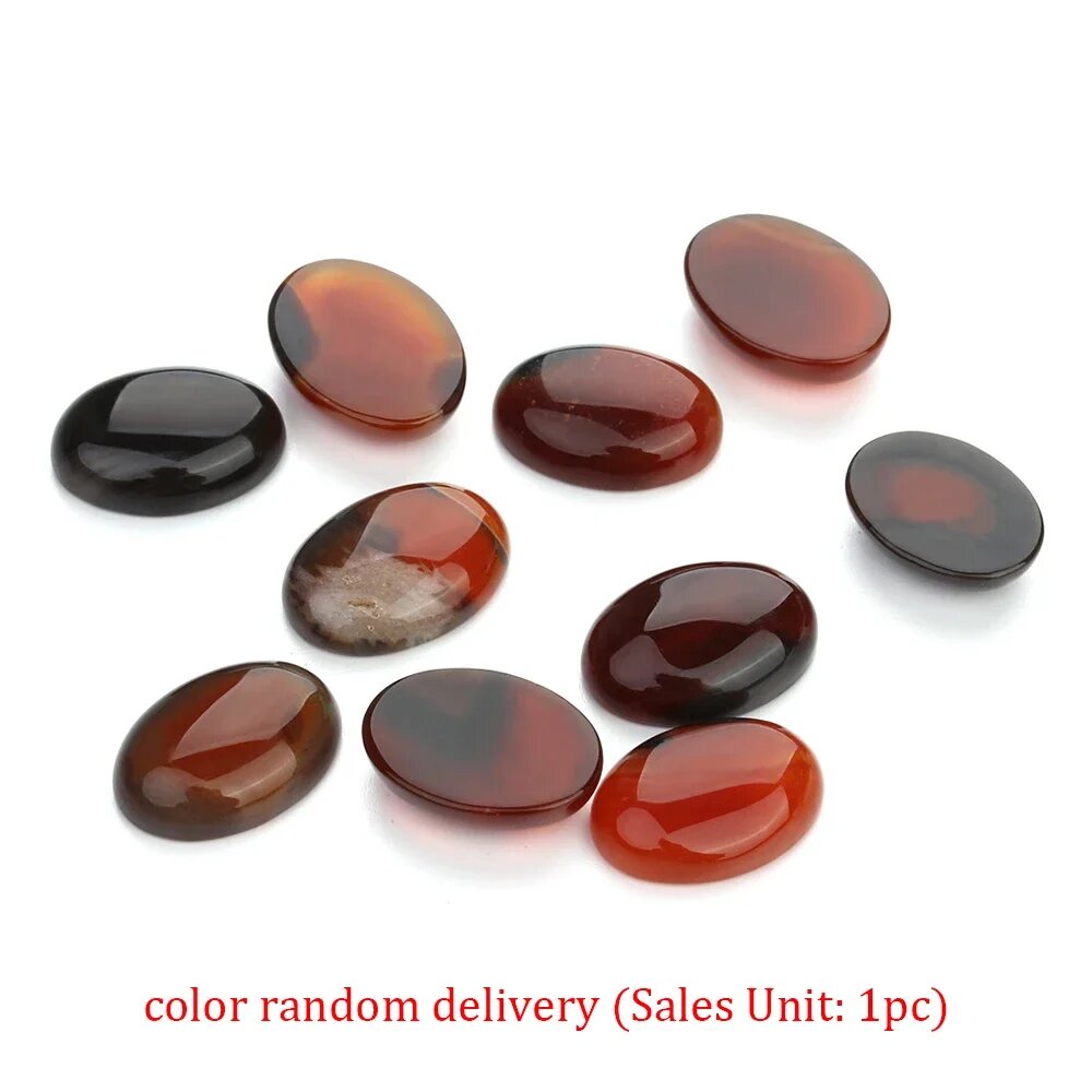 Натуральные кабошоны из агата, тигрового глаза, лазурита и аметиста 30x40mm-1pcs, Deep red agate