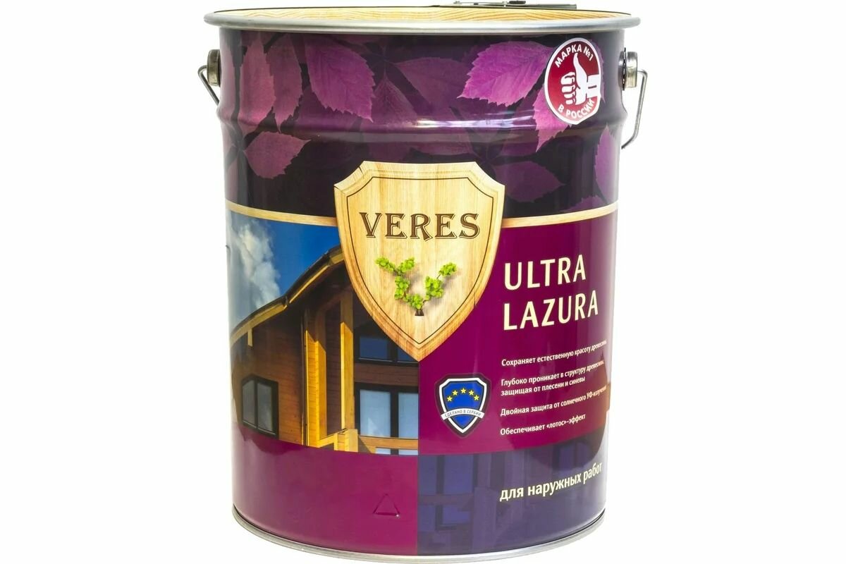 Пропитка Veres Ultra Lazura №9 палисандр 9 л 1 205695