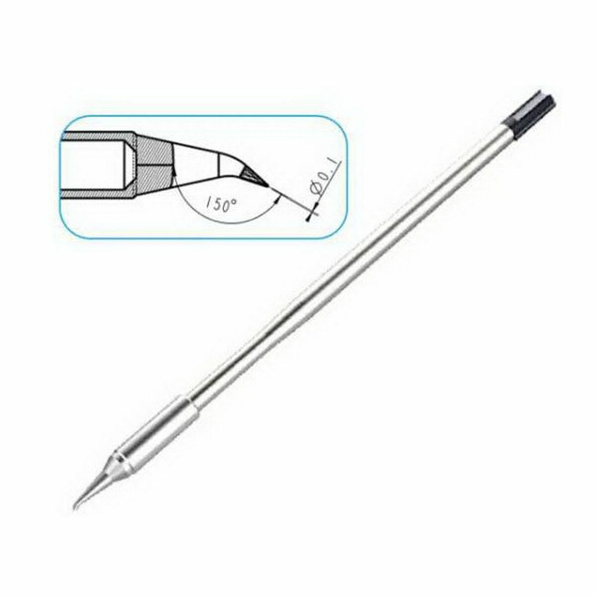 Жало паяльное Atten T9130-0.1IS Y9130, встроенный нагреватель, конусный наконечник, сталь