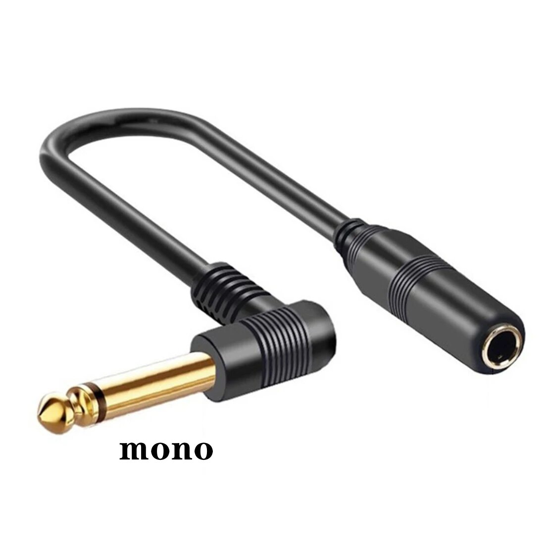 Аудио кабель 6.35 мм Mono, 0.1 м