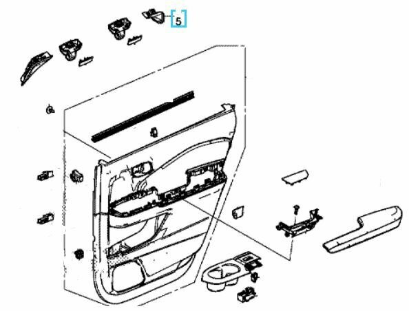 Отделка, задн. лев. задн. двери угол (Оригинал)