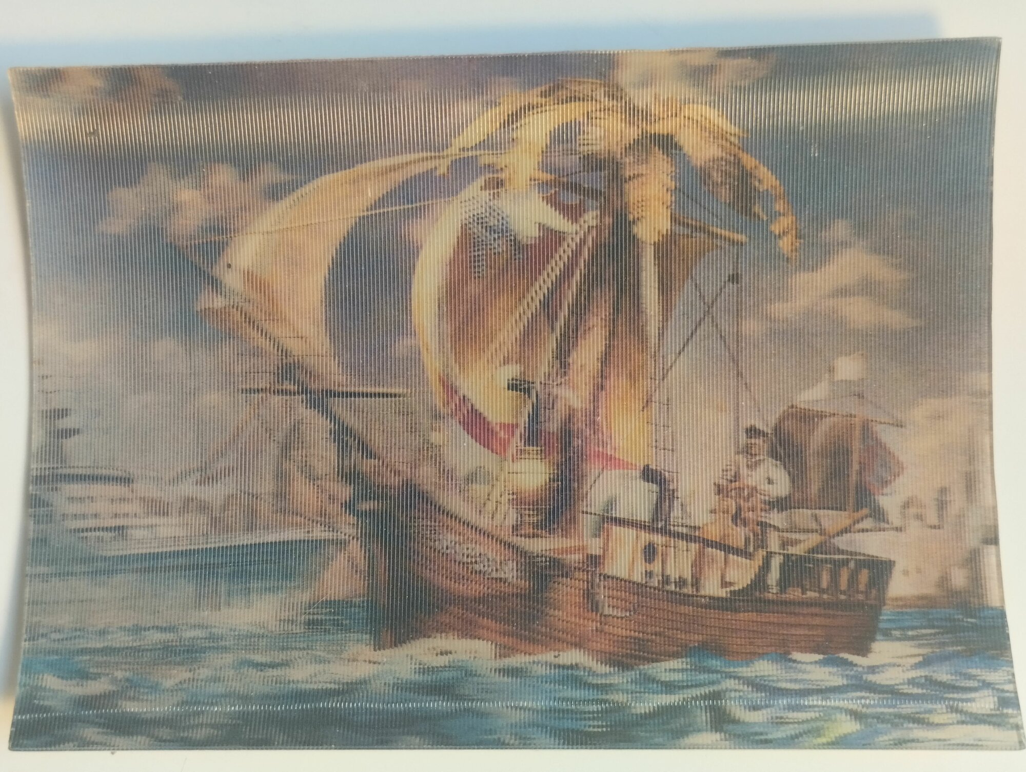 Календарик карманный стерео гибкий. СССР. 1985 год. Мультфильм "Приключения капитана Врунгеля"