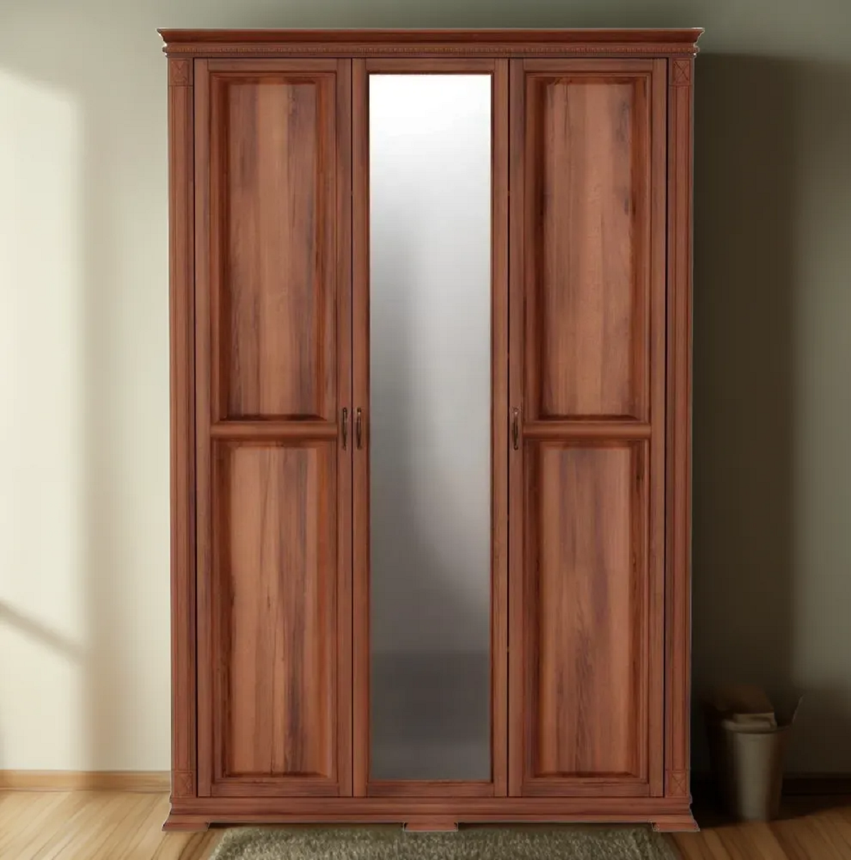 Шкаф распашной трехдверный из сосны ммк-древ Верди 118, 150x60x220 дуб 2