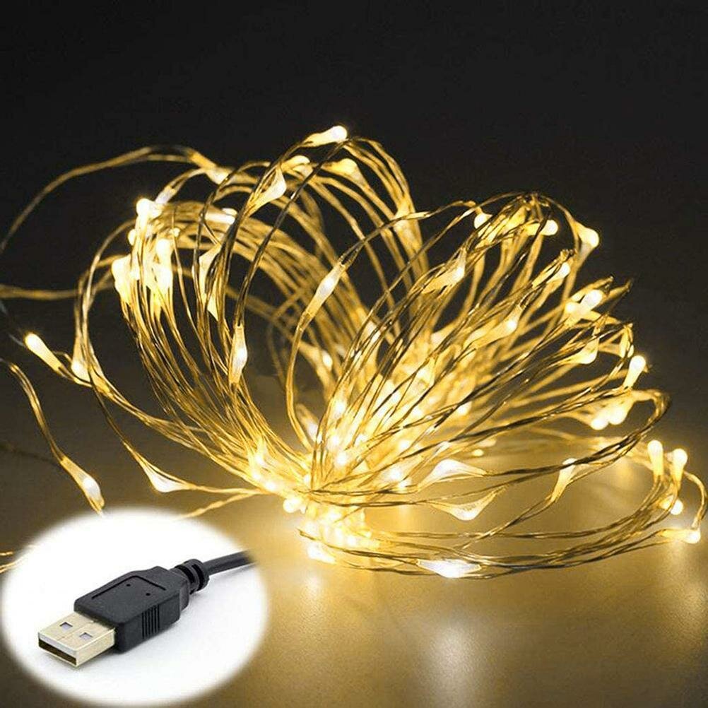 Гирлянды с питанием от USB, гирлянды для праздников, гирлянды для вечеринок, свадебных фестивалей, украшения стола в спальне