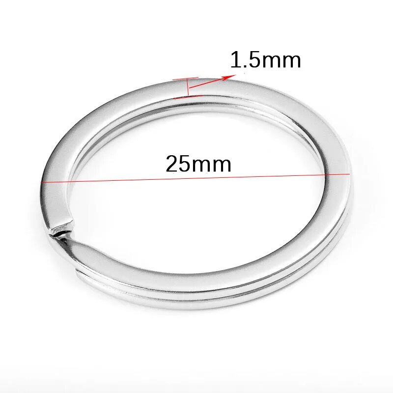 Металлические разъемные кольца для ключей 15-40 мм 25mm-20pcs