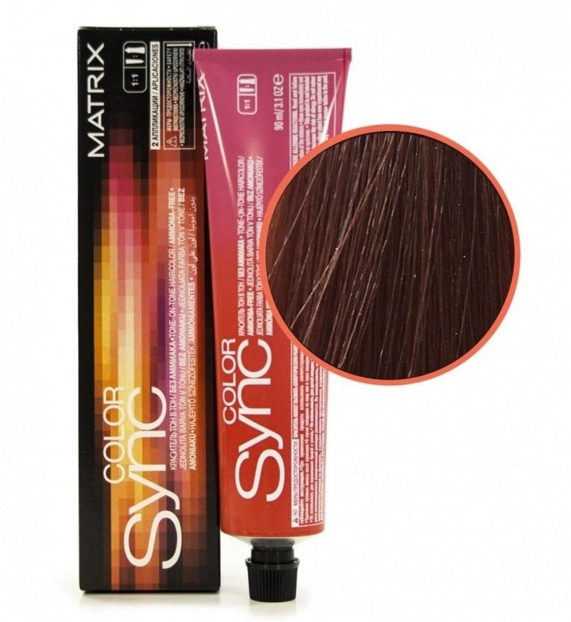 Крем-краска 5WN Светлый шатен теплый натуральный/Color Sync, 90 мл