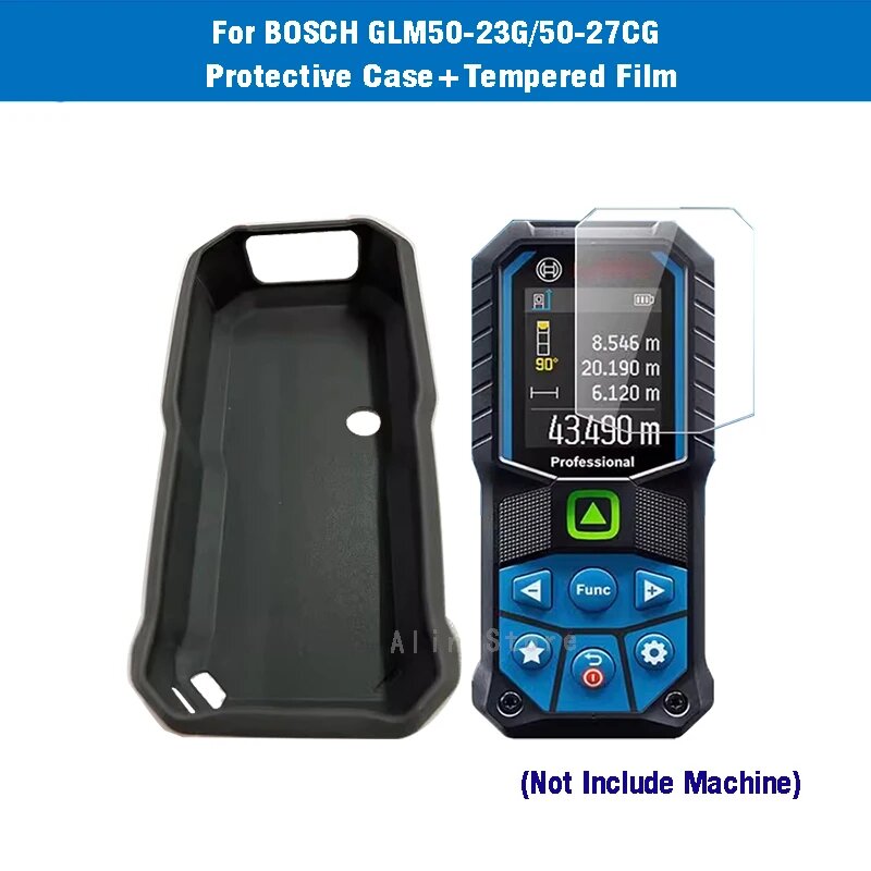 Для BOSCH GLM 50-23G 50-27CG защитный чехол для измерительного инструмента, мягкий чехол с защитой от падения, защитная пленка для экрана из закаленного стекла