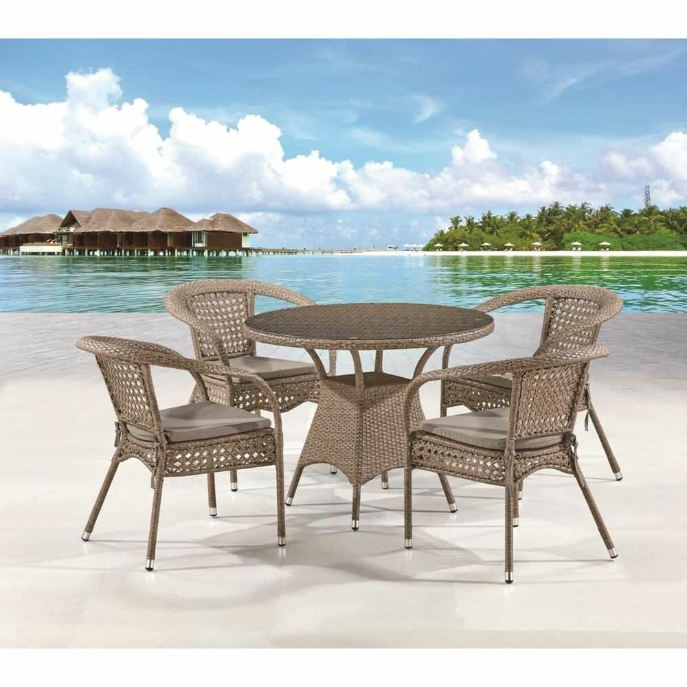 Комплект мебели Лион-1BT220CT/Y32B-W56 Light Brown (Afina Garden)