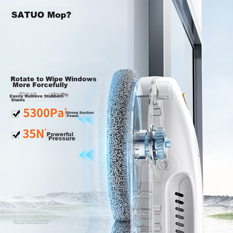 Satao Window Cleaning Robot, High-Rise Outdoor Fully Automatic Electric Water-Spraying Wet Wiping Glass Cleaning Robot [Same As Housekeeping Model], Glass Cleaning Miracle P0 Lite