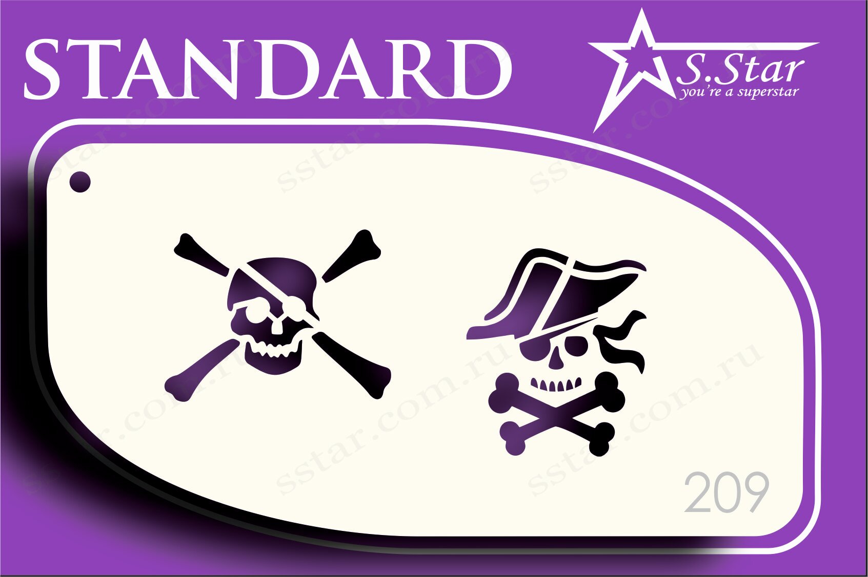 Трафарет для аквагрима постоянного пользования, для мальчиков, пираты