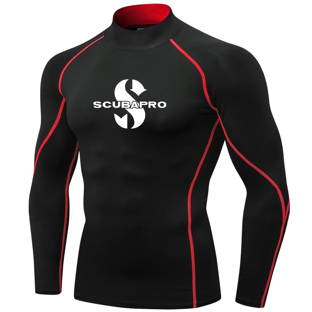 Мужская футболка для плавания и серфинга, пляжная одежда для плавания с защитой от УФ-лучей, одежда для плавания с длинным рукавом, гидрокостюм для дайвинга, топы с рашгардом, летняя одежда Черный, XL, 5