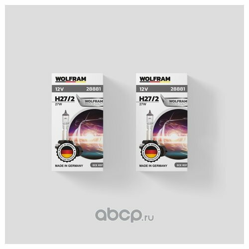 Лампа 12V H27 27W PGJ13 WOLFRAM HALOGEN BULB 1 ШТ. WOLFRAM 28881