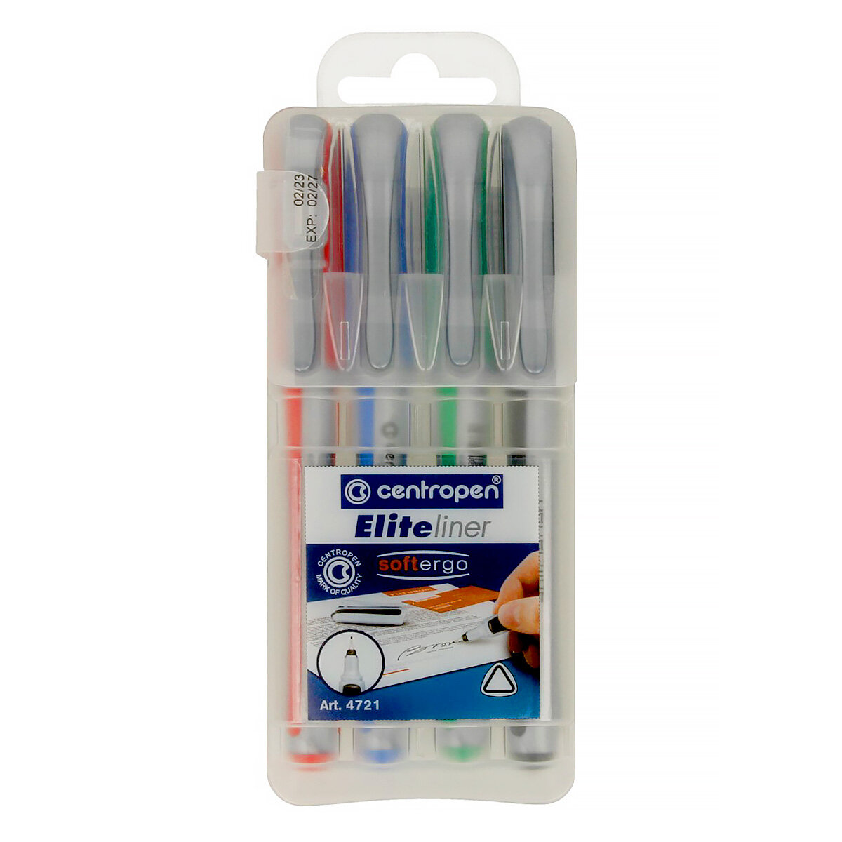 Centropen Elite набор линеров 4 цвета 0.3 мм 4721/4-UO90 мм для черчения и рисования