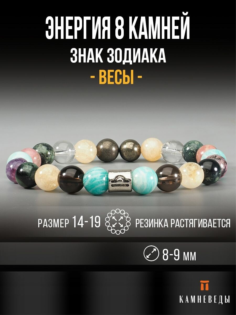 Браслет, яшма, турмалин, пирит