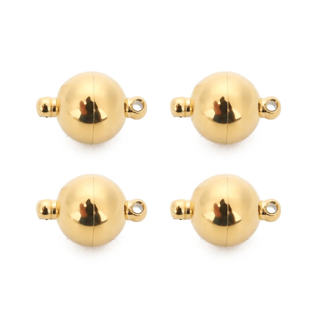 Магнитные замки для браслетов и ожерелий из нержавеющей стали 2 шт. 16 мм, Gold