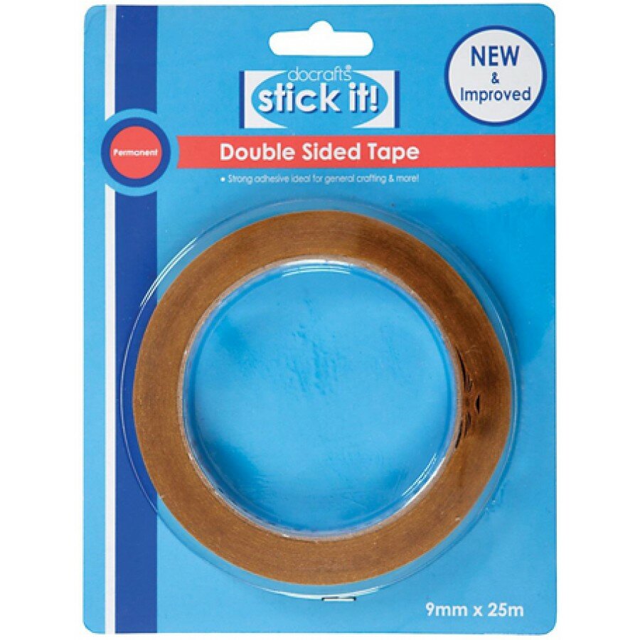 Клейкая лента, двусторонняя, 9 мм х 25 м 25 м DOCRAFTS STI462102