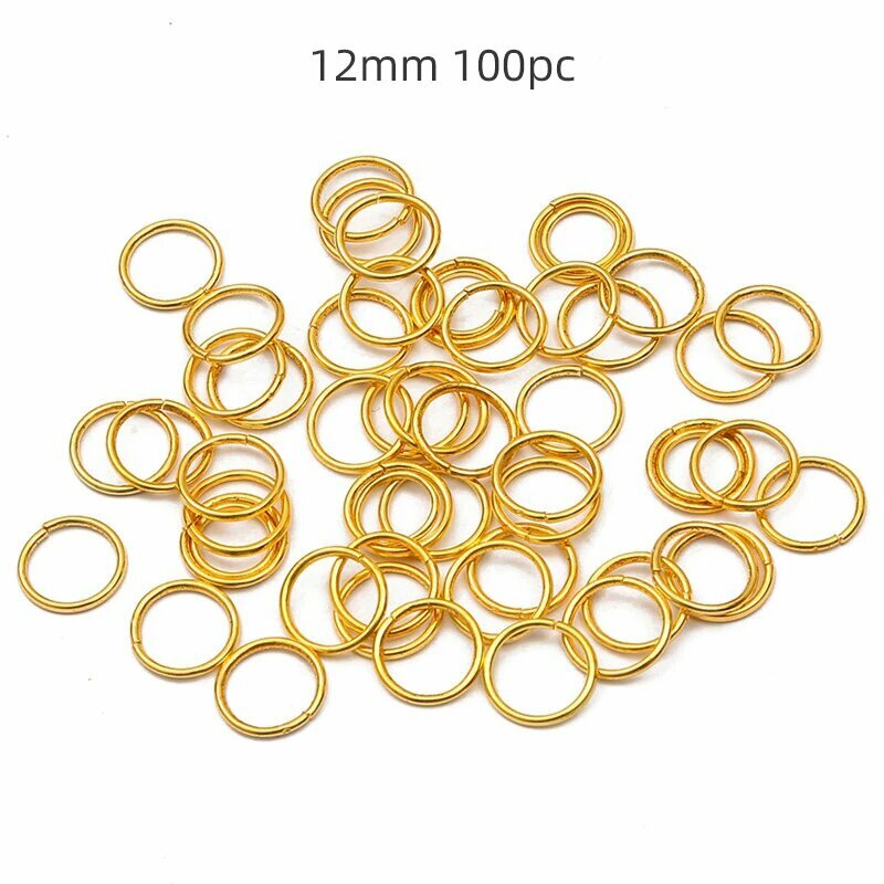 Металлические кольца для кос 100/200 шт. 12mm Gold