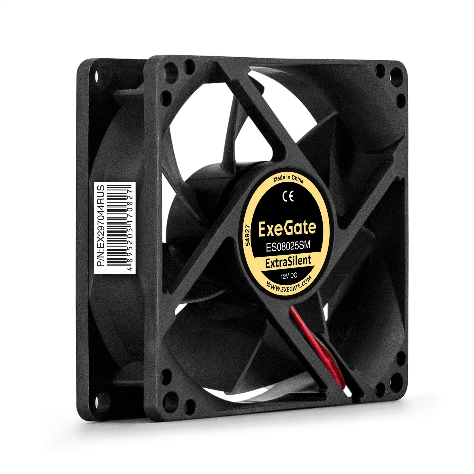 Вентилятор ExeGate ExtraSilent ES08025SM черный 80мм 21db 3-pin