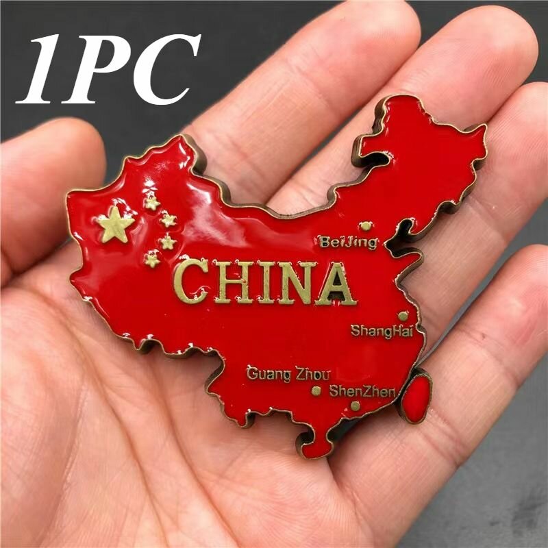 1pc CHINA 3D металлический холодильник магнит сувенир, подходящий для коллекции подарков и домашнего украшения