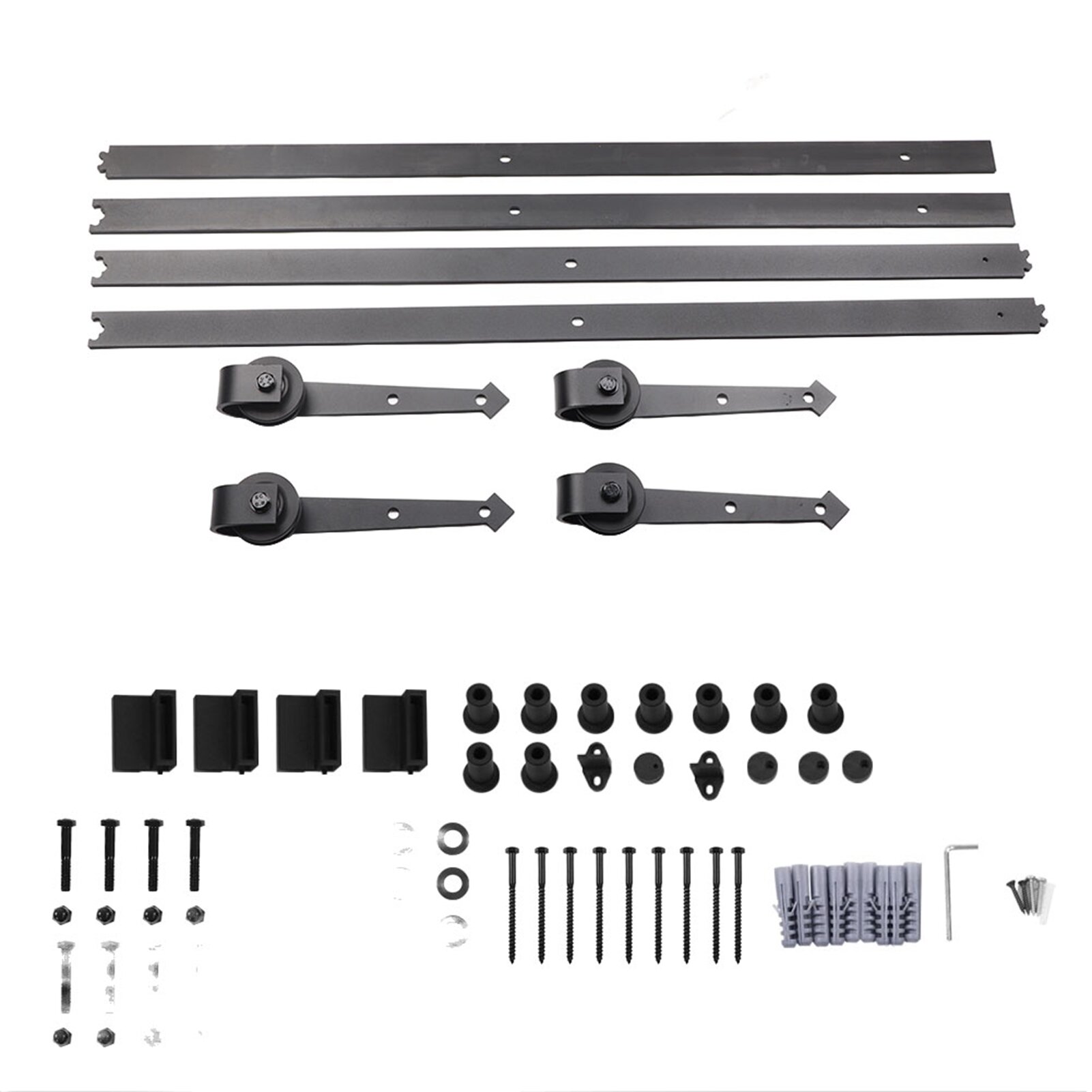 4 м дверная стрелка типа сарай раздвижной деревянный дверной дорожка набор для дверного шкива, расположенный для внутреннего шкафа