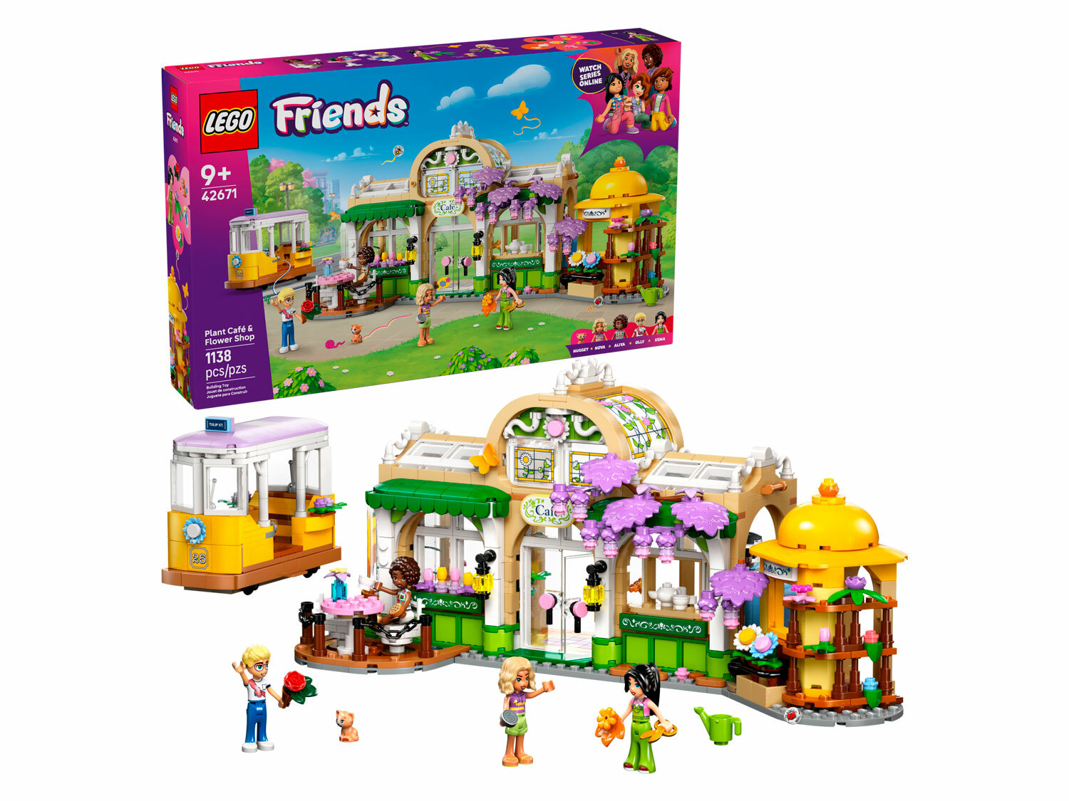 Конструктор LEGO Friends Зеленое кафе и магазин цветов 42671 1138 дет.