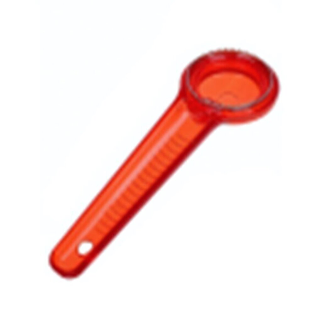 Рыбочистка с удобной ручкой, пластик, ярко-красный цвет, противоскользящие полосы