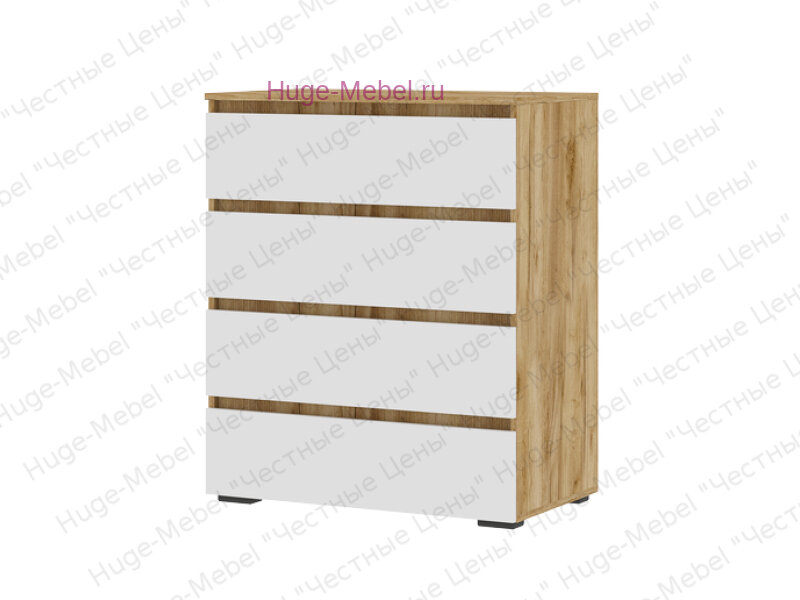 Комод "Хелен КМ 02" белый+крафт Huge Mebel Комоды. Ширина 802 Высота 958