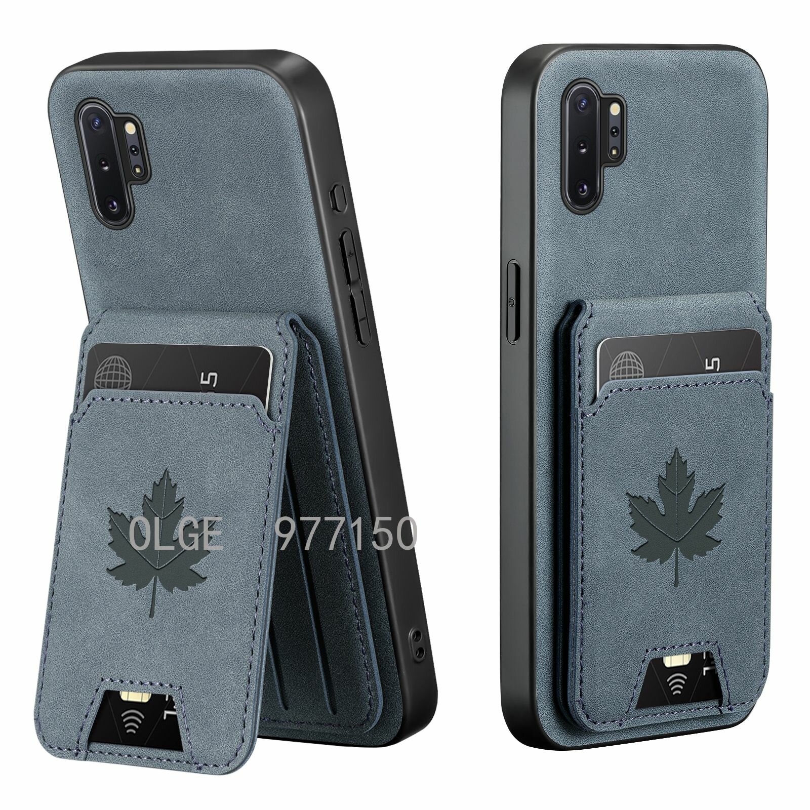 OLGE кожаный чехол для Самсунг Галакси Ноут 10 Плюс / Samsung Galaxy Note 10 Plus с держателем для карт, защитный флип-чехол, нескользящий, удобный