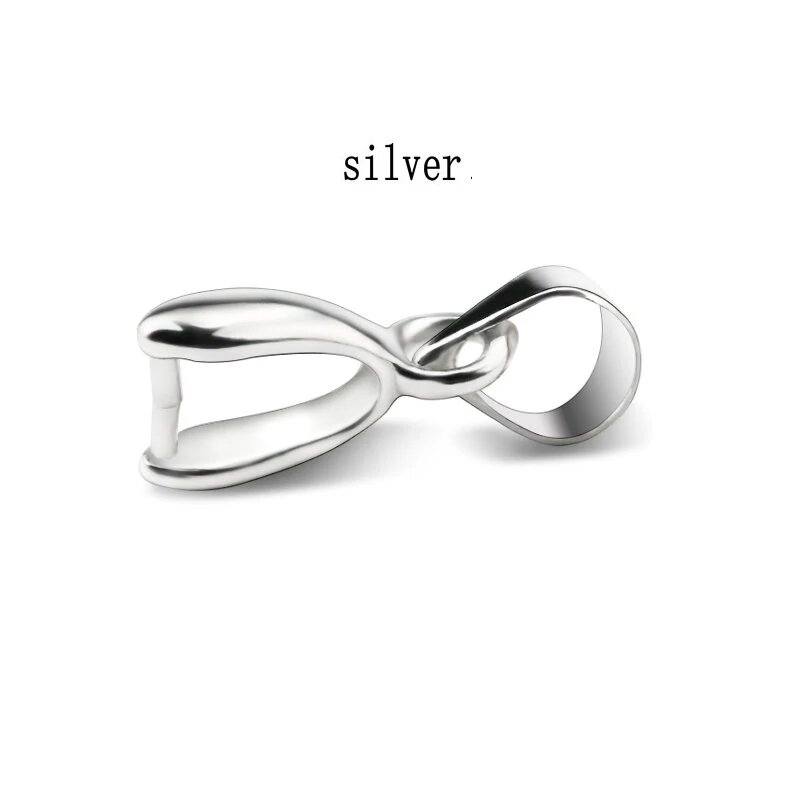 Серебряный зажим для подвесок, silver