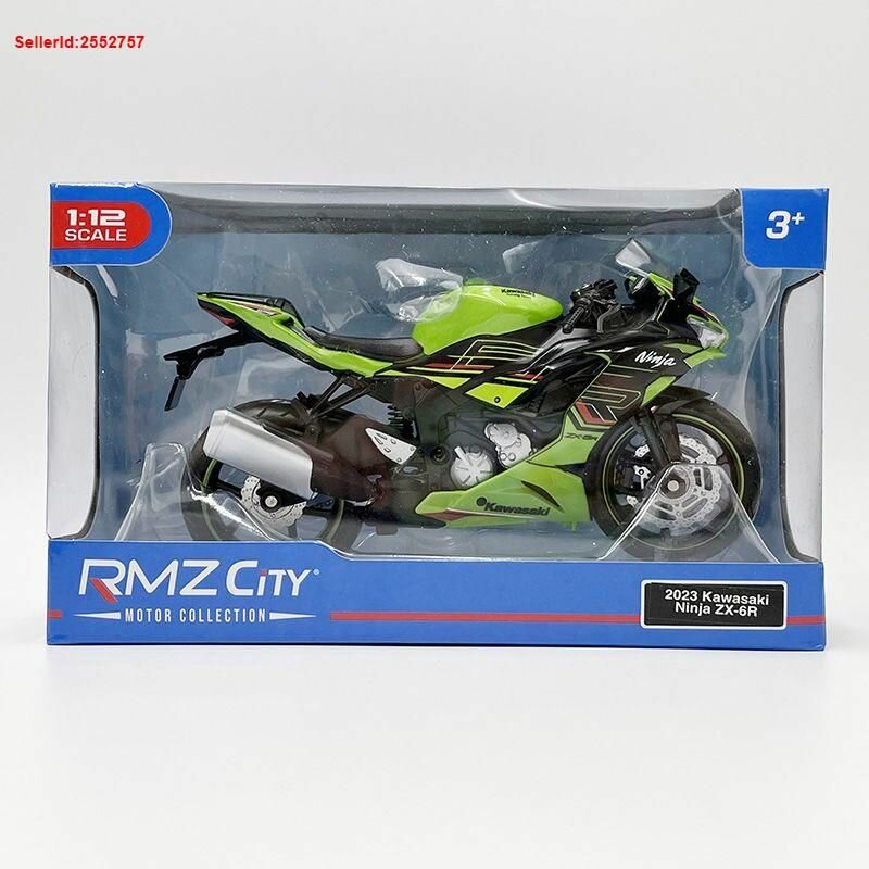 RMZ City 1:12 Литой мотоцикл модель игрушка 2023 Kawasaki Ninja ZX - 6R Спортивный велосипед мини Обеспечьте подлинность