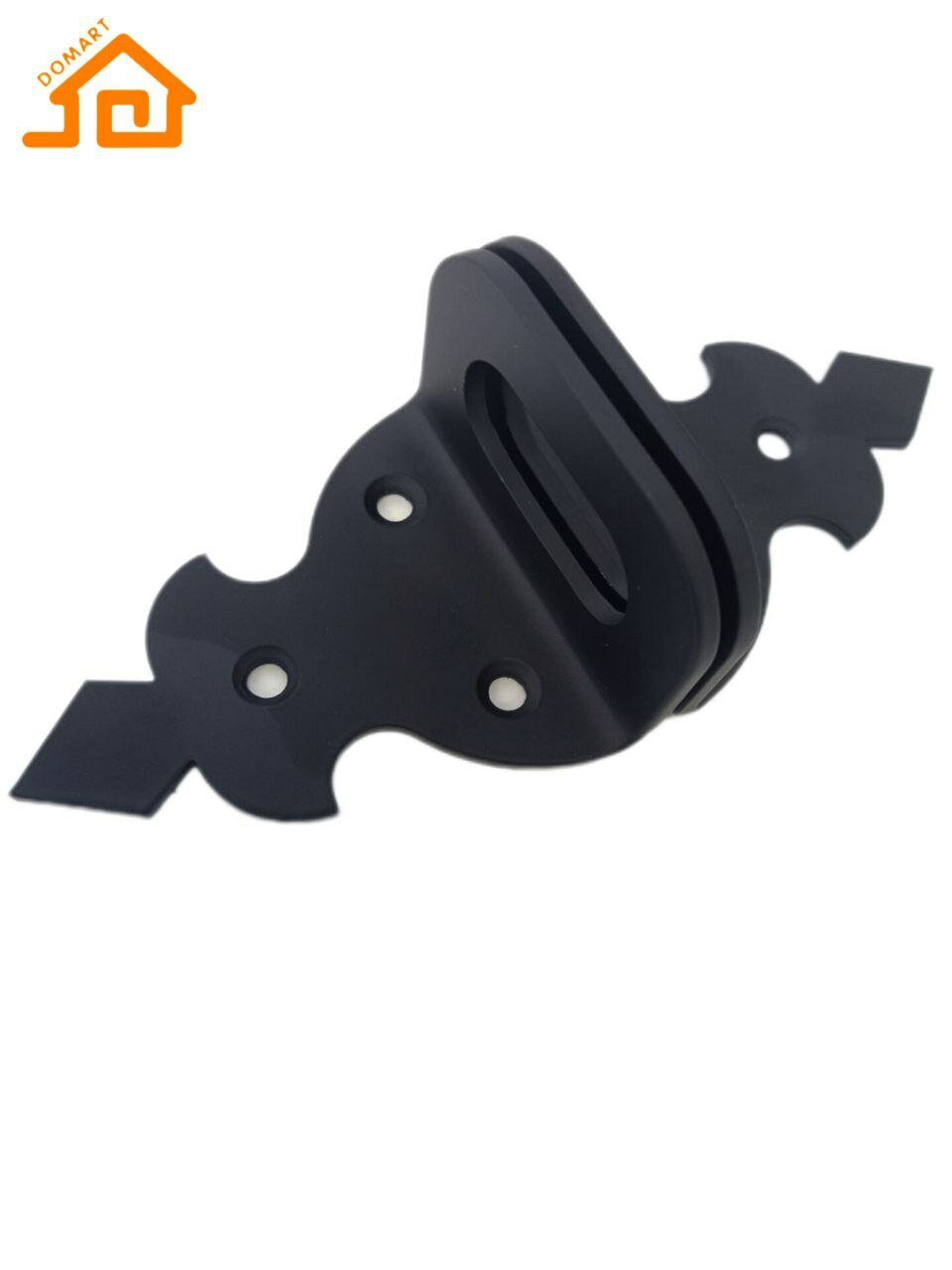 Проушина угловая "Готика" 75х40х60 - 2 шт (черный), толщина 3 мм