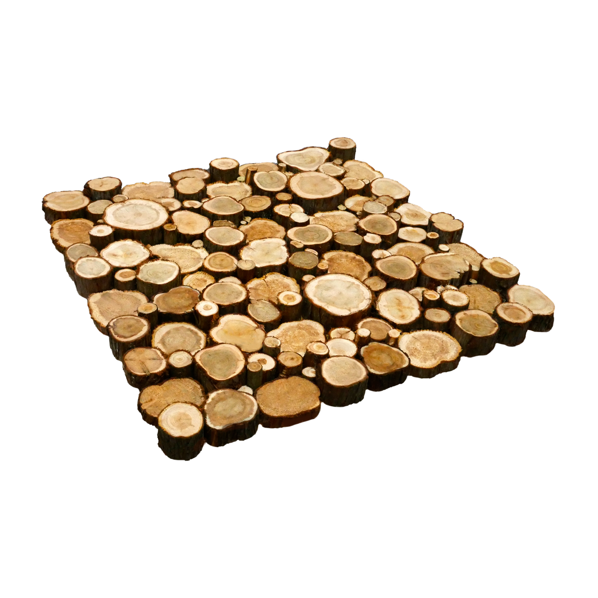 3D Панно из спилов можжевельника для бани и сауны 400х400 мм